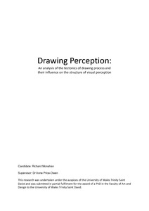 Drawing perception : an analysis of the tectonics of drawing process ...